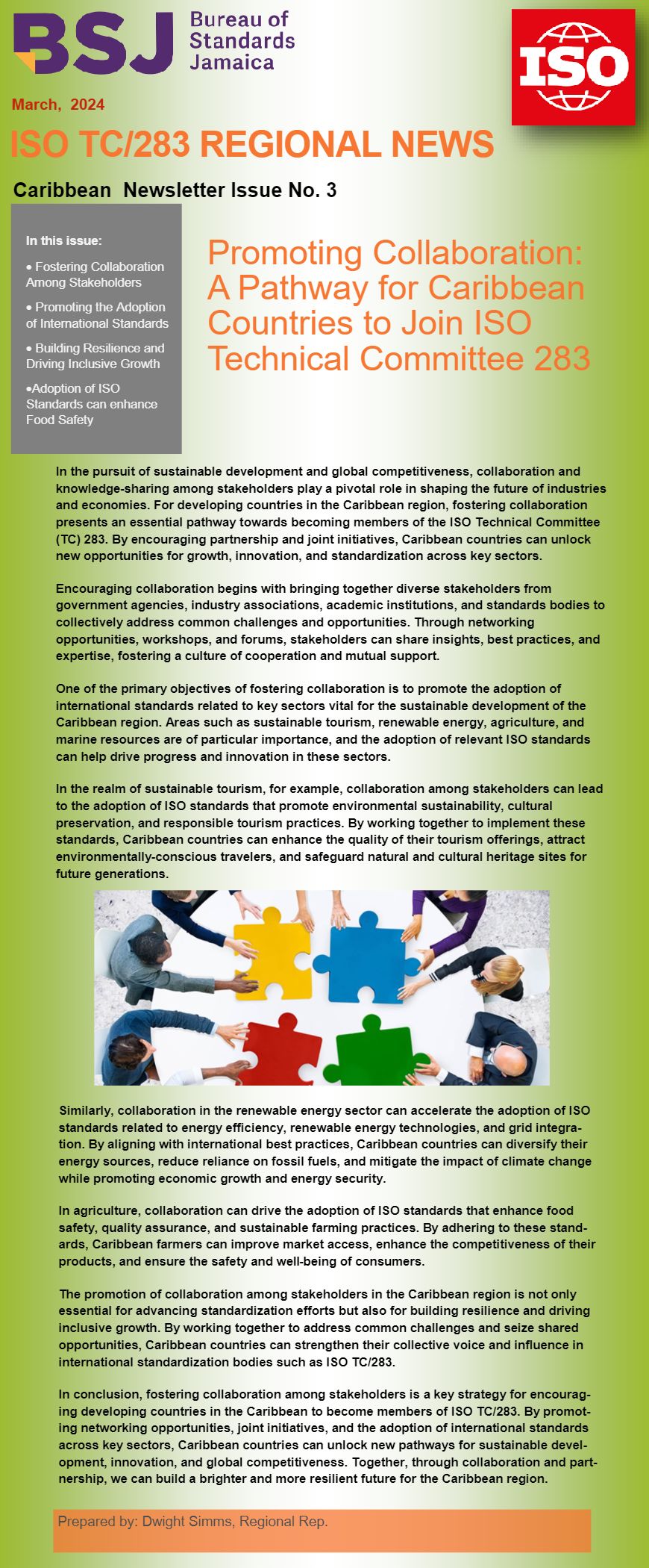 ISO TC/283 Regional News - Promoting Collaboration: A Pathway for Caribbean Countries to Join ...